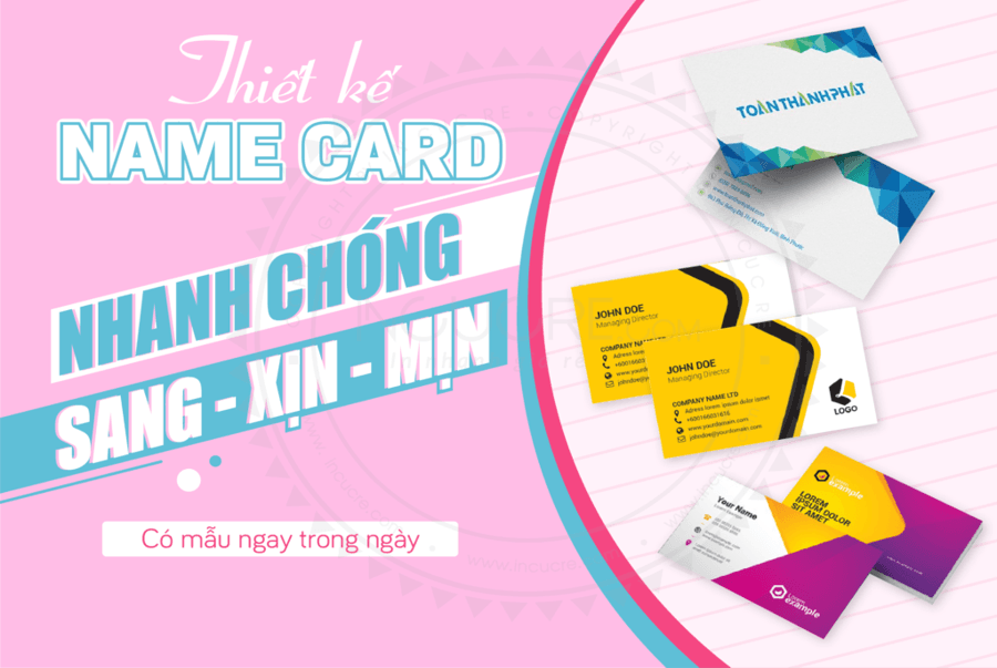 Thiết Kế Name Card, Card Visit, Danh Thiếp | Hạnh Bee